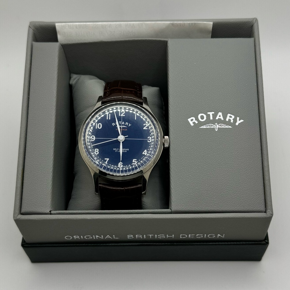 Pre-owned Rotary Heritage Men's Blue Watch GS05125/05 LIMITED ADDITION - Own4Less